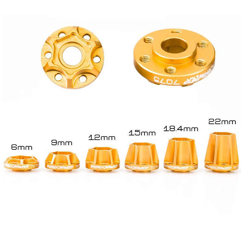 4Pcs 7075 CNC Aluminum 12mm Wheel Hex Hub,Wheels & Accessories