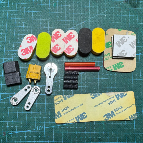3M Pad, Servo Arm, XT60 connector, StandOff,Used Items